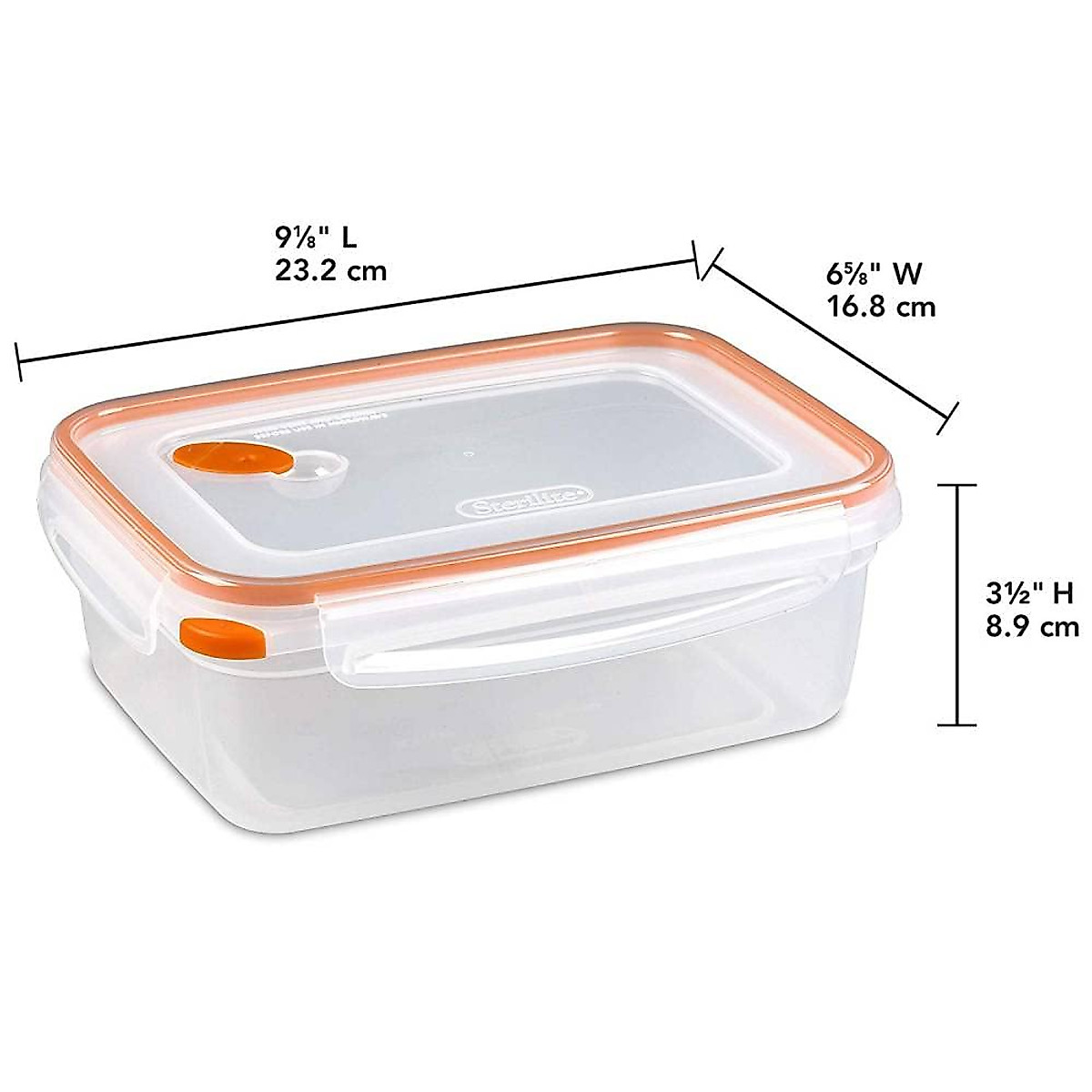 STERILITE Food Storage containers, 8.3 Cup, Orange