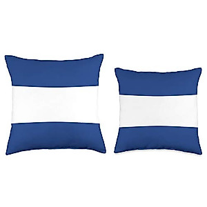 Beach Home Coastal Collection Nautical Signal Flag Code Maritime International Letter J Throw Pillow, 18x18, Multicolor