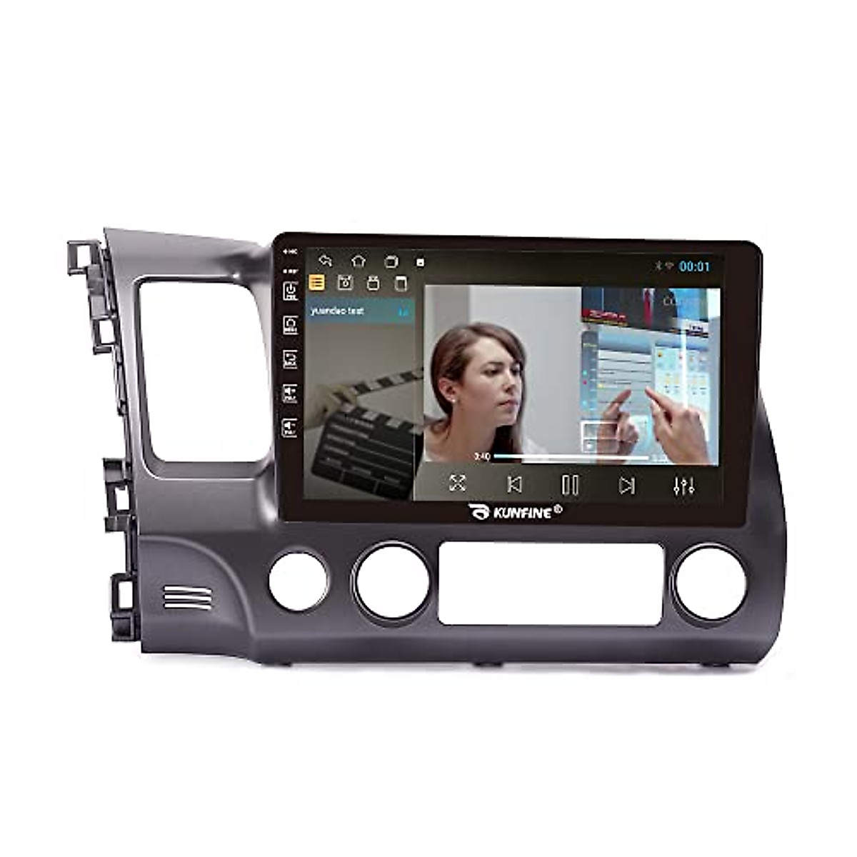 KUNFINE Android Radio CarPlay &Android Auto Autoradio Car Navigation Stereo Multimedia Player GPS Touchscreen RDS DSP BT WiFi Headunit Replacement for Honda Civic 2004-2011, if Applicable