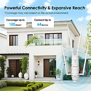 WAVLINK 1200Mbps Dual Band WiFi Extender,Wireless Repeater WiFi Range Extender with 2 Gigabit Ethernet Port,4 x 5DBi Antennas,Signal Wi-Fi Booster Repeater/Router/AP Mode,Plug and Play,WPS