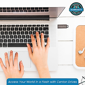 Centon DataStick Pro USB 2.0 Flash Drive 4GB x 5, Grey