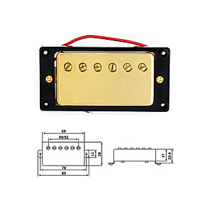 Metallor Humbucker Double Coil Pickups Neck and Bridge Pickup Compatible with LP Style Electric Guitar Parts Replacement Gold.