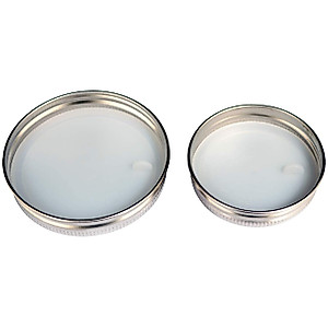 Mason Jar Lifestyle 5 Pack Stainless Steel Storage Lids with Platinum Silicone Liners for Wide Mouth Jars – Heavy Duty Caps for Mason Jars – Airtight & Leak-Proof Design