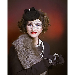 Zivyes Fascinators for Women Tea Party Hats Kentucky Derby 20s 50s Pillbox Hat Birdcage Veil for Funeral Janet Snakehole