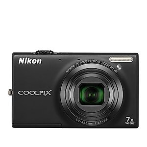 Nikon COOLPIX S6100 16 MP Digital Camera with 7x NIKKOR Wide-Angle Optical Zoom Lens and 3-Inch Touch-Panel LCD (Black)