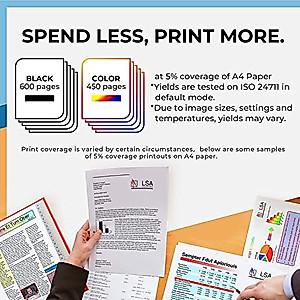 Penguin Remanufactured Printer Ink Cartridge Replacement for HP 65XL,65 XL Used for Hp AMP 100 120 125 130 Deskjet 2622 2624 2652 3732 3752 Envy 5020 5030 (1 Black,1 Color) Combo Pack