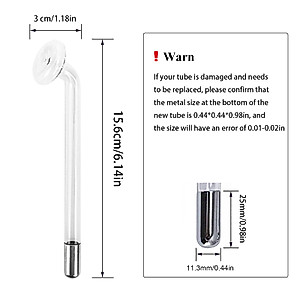 Electrode Wand Glass Tube Handheld Spare Parts for Hi Frequency Instrument Elitzia ETJX006AS (Orange Mushroom)