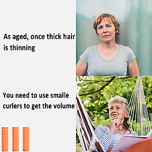 36 PCS Small Size Hair Roller-Self Grip Hair Curler Mini Sized Hairdressing Tools, Salon Curly Style for Short Hair, Pack of 36 Small 0.6 Inch (Orange)