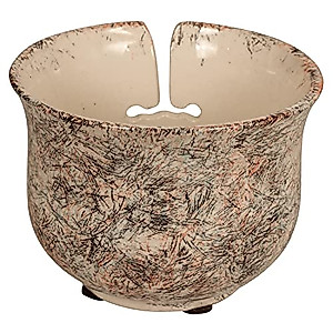 ABHANDICRAFTS XXL Large Ceramic Knitting Yarn Bowl for Crochet Storage Bowl Designed with Multi Color Hand Painting