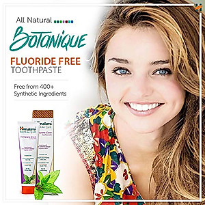 Himalaya Botanique Complete Care Toothpaste, Spearmint Flavor, Fights Plaque, Freshens Breath, Fluoride Free, No Artificial Flavors, SLS Free, Cruelty Free, Foaming, 5.29 Oz, 1 Pack