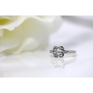 CaliRoseJewelry White Gold 14k Star of David Infinity Forever Heart Ring (Size 6.5)