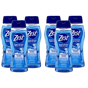 Zest Ocean Breeze Body Wash - Enriched with Sea Minerals - Rich Lathering Cleansing Body Wash Leaves Your Skin Feeling Smooth and Moisturized With an Invigorating Scent, 18 Fl Oz (Pack of 6)