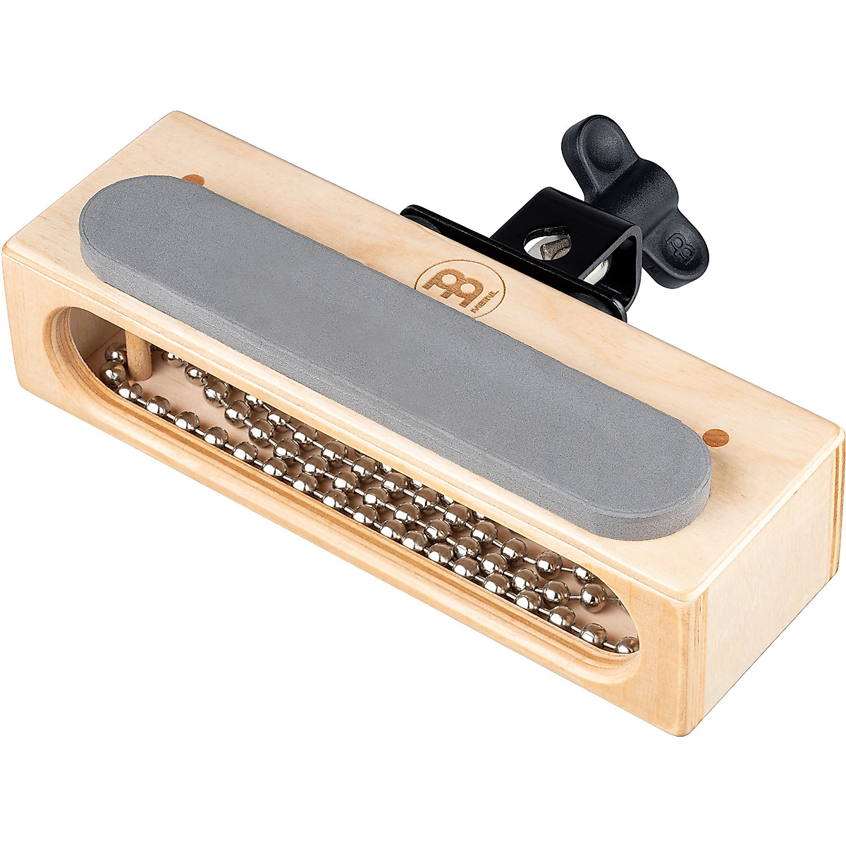 Meinl Percussion Wood Block Hand Clap Effect with Steel Cabasa Chain, Playable with Drumsticks — Made in Europe — Baltic Birch, 2-Year Warranty (MWBHC)