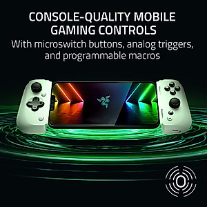 Razer Kishi V2 Mobile Gaming Controller for iPhone (Lightning) Xbox Edition: Console Quality Controls - Universal Fit - Stream PC & Xbox Games - Free Nexus App - 1 Month Xbox Game Pass Incl. - White