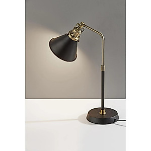 Adesso SL3740-01 Arthur Desk Lamp, Black and Gold
