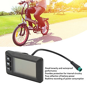 Cryfokt Electric Display, 36V Speedometer Odometer with Waterproof Interface and Lager Battery for 22.2mm Handlebar, for Men Women Kids Road Mountain Cycling, Easy to Use