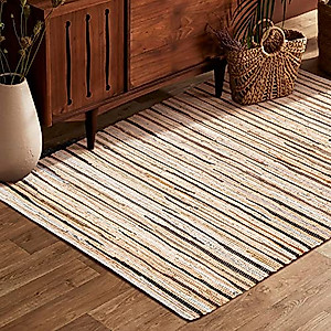 100% Cotton Rag Rug 2x3' - Multicolor Chindi Rug - Hand Woven & Reversible for Living Room Kitchen Entryway Rug - Linen,Kitchen Rugs, Farmhouse Rugs, Rugs for Living & Bedroom,Woven Rugs