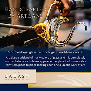 Badash Glass Cocktail Stirrer - 12" Long Mouth-Blown Lead-Free Glass Stir Rod - Bar Cocktail Shaker Spoon - Cocktail Stirrer for Drinks