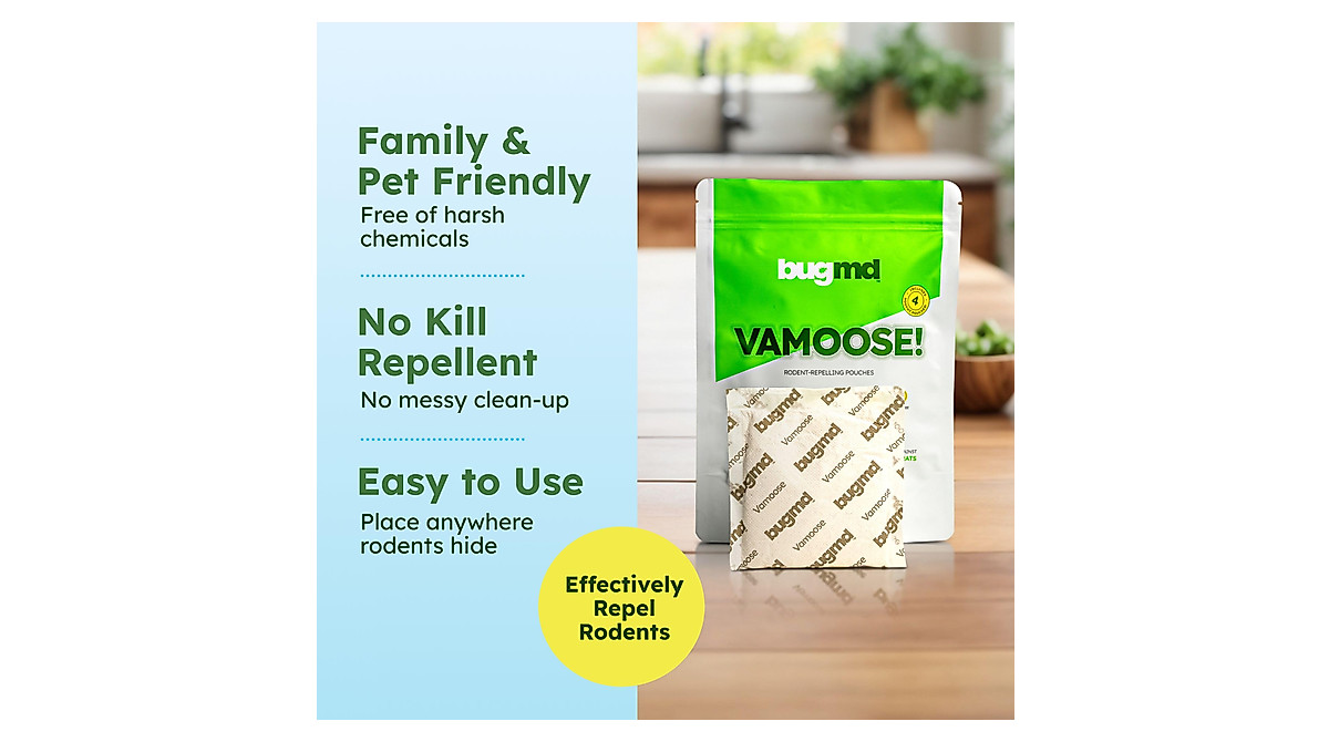 BugMD Vamoose Rodent Repellent Pouches - Natural Mouse & Rat Control