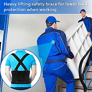 Back Brace Lumbar Back Support Belt for Women and Men Lower Back Pain Relief,Injury Recovery Heavy Lifting Support with Removable Adjustable Extension Support for Moving and Warehouse M/L(30"-37")