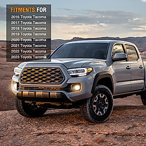 Nilight Fog Lights Assembly Compatible with 2016 2017 2018 2019 2020 2021 2022 2023 Toyota Tacoma SR SR5 Model Only Fog Light Replacement Clear Len Driver and Passenger Side, 2 Years Warranty