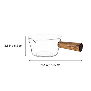 UPKOCH Clear Pot Glass Saucepan Stovetop Pot Cooking Transparent Saucepan with Handle Borosilicate Glass Non Stick Milk Butter Warmer Pot Minutes Noodles Bowl Sauce Pan
