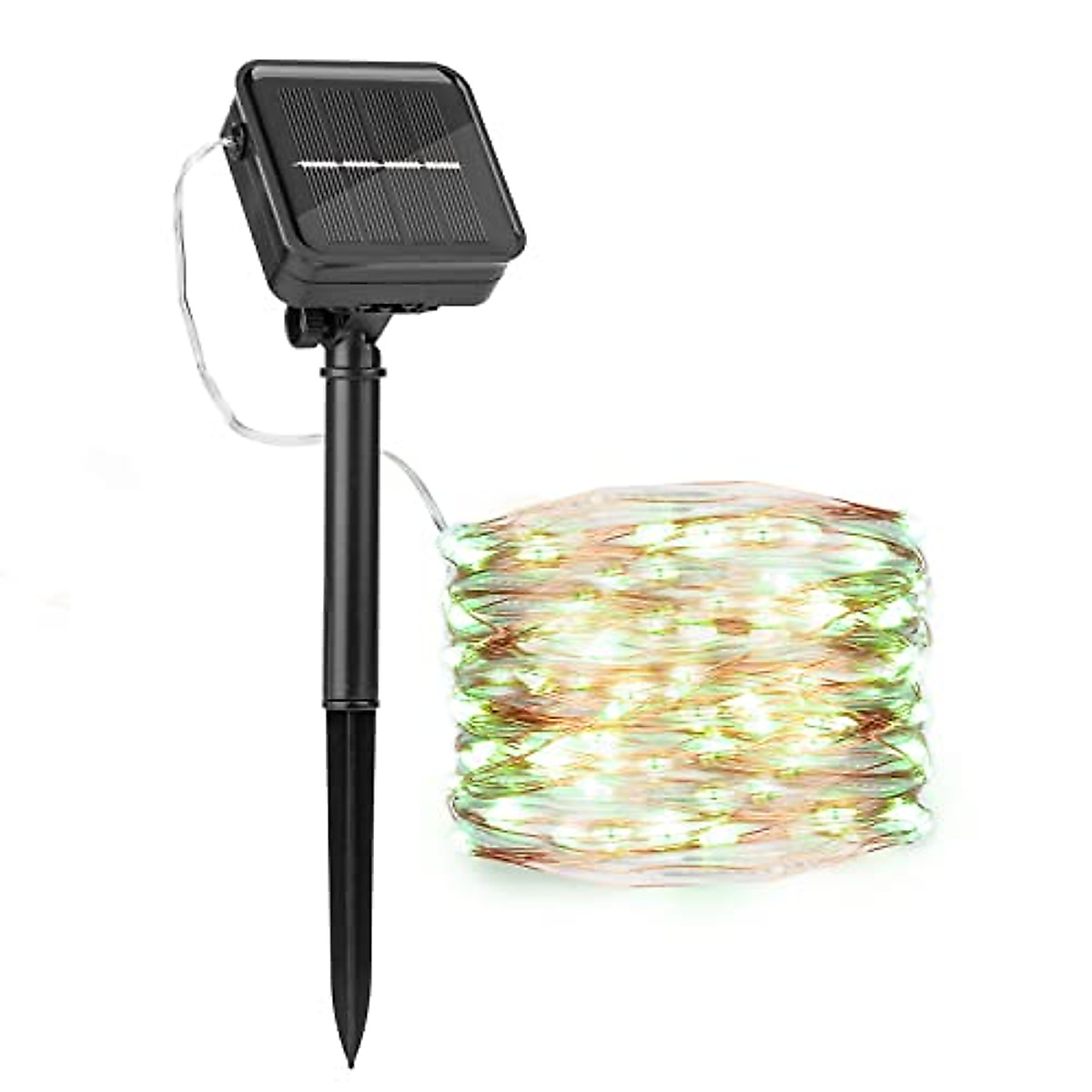 mafiti Solar String Lights Outdoor 40ft Solar Powered String Lights Outdoor Decorative Halloween Lights Outdoor for Patio Yard Garden Tree Christmas Wedding Party Power Saving (Green-1pcs)