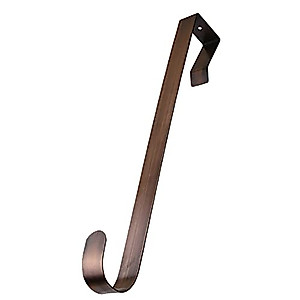 Tribello Over The Door Wreath Hanger for Front Door 1" Deluxe Wreath Holder Hook for Front Door (Bronze)