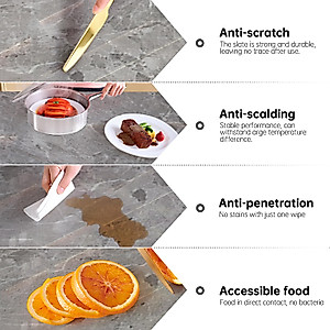 MCDAMCN Marble Sintered Stone Dining Table, 55" Grey Kitchen Table for Dining Room, Fade and Scratch Resistant, Table Only