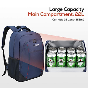 TOURIT Insulated Cooler Backpack Lightweight Backpack Cooler Bag Leak-Proof Backpack with Cooler for Men Women to Work, Picnics, Hiking, Camping, Beach, Park Day Trips, 25 Cans