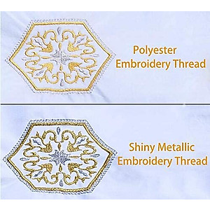 Simthread Embroidery Machine Thread 550 Yards 40 Brother Colors and 2 Metallic Thread Gold&Silver Colors for Embroidery and Sewing