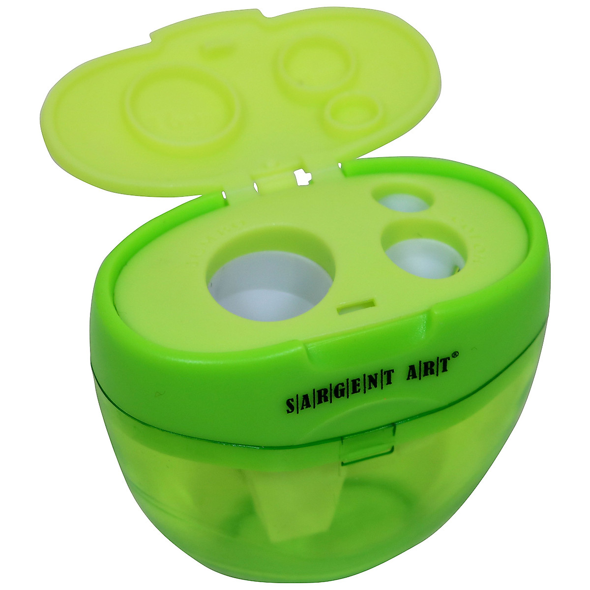 Sargent Art 36-1025, 3-Hole Sharpeners, Pieces Class Pack, Colored, Pencils, Crayons, 12 Count (Pack of 1)