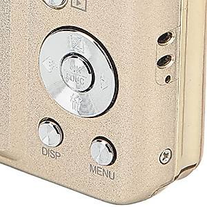 Jeanoko Children Digital Camera, Automatic White Balance 48MP Digital Camera Self Timer Single Shot 8X Optical Zoom Metal Continuous Shooting for Beginners(Gold)