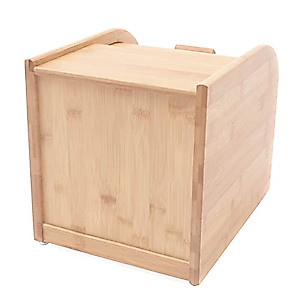 TFCFL Wooden Rice Container, 11lbs/5kg Sealed Kitchen Food Storage Container with Lid Cereal Dispenser for Rice Cereal Dry Food Flour Grains