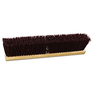 Boardwalk BWK20318 3 in. Heavy-Duty Polypropylene Bristles 18 in. Brush Floor Brush Head - Maroon