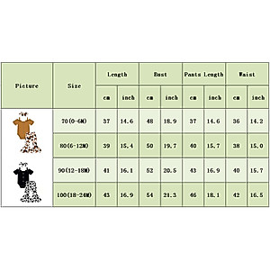 Lefyira Cow Print Bell Bottoms Baby Girl Off Shoulder Short Sleeve Romper Rib Knit Button Bodysuit Flare Pants Headband Outfit (Brown, 0-6 Months)