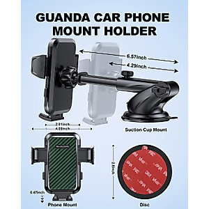 GUANDA TECHNOLOGIES CO., LTD. 2 Set Car Phone Holder with Strong Suction Cup