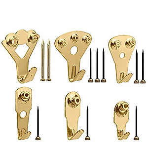 130Pcs Picture Hangers, Defabee Premium Photo Frame Hooks Kit, Heavy Duty Picture Photo Picture Hanging with Nails for Wall Mounting, Picture Wall Hangers Holds 10-100 lbs