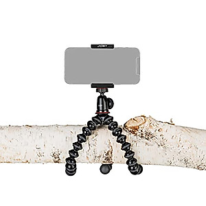 Joby GorillaPod 1K GripTight Mount PRO Kit, Compact Flexible Tripod 1K Stand and BallHead 1K with Locking Phone Mount, Easy Landscape or Portrait Mode, Supports up to 1kg (2.2lb), Black (JB01831-BWK)