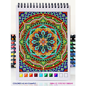 Flower Mandalas and Patterns. Travel Size Coloring Book for Adults on Thick Artist Paper with a Spiral Binding on The Top