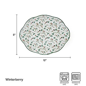 Pfaltzgraff Winterberry Holiday Set of 2 Serving Plates, 10 Inch and 12 Inch, Multicolored
