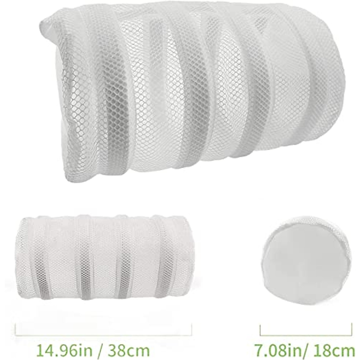 Shoe Washing and Dry Bags for Laundry Machines - SOOHAO Pack of 2 Sneaker Mesh Laundry Bags with Bumper Protectors for Canvas Shoes, Nike, Adidas, Sneakers, Knitted Sock Shoes and Delicates