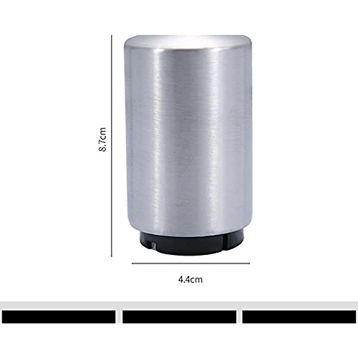 Automatic Beer Bottle Opener, Push Down and Pop Off Bottle Opener, Glass Soda Bottle Opener, No Damage to Bottle Cap with Magnet (Silver)