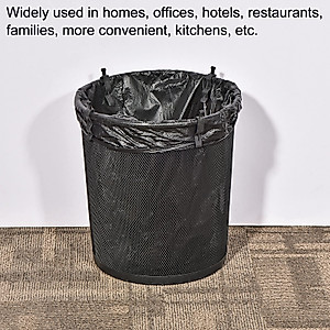 MECCANIXITY Garbage Bin Clip, Kitchen Trash Can Bag Clips Waste Basket Garbage Bin Clamp Bag Clip Black, Pack of 6