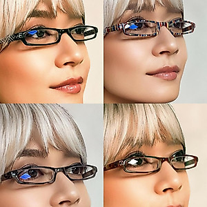 Miyui Japan Reading Glasses for Women Blue Light Blocking Small Reading Glasses Small Tube Readers Lightweight slim vision Reading Glasses Men Women 2.0