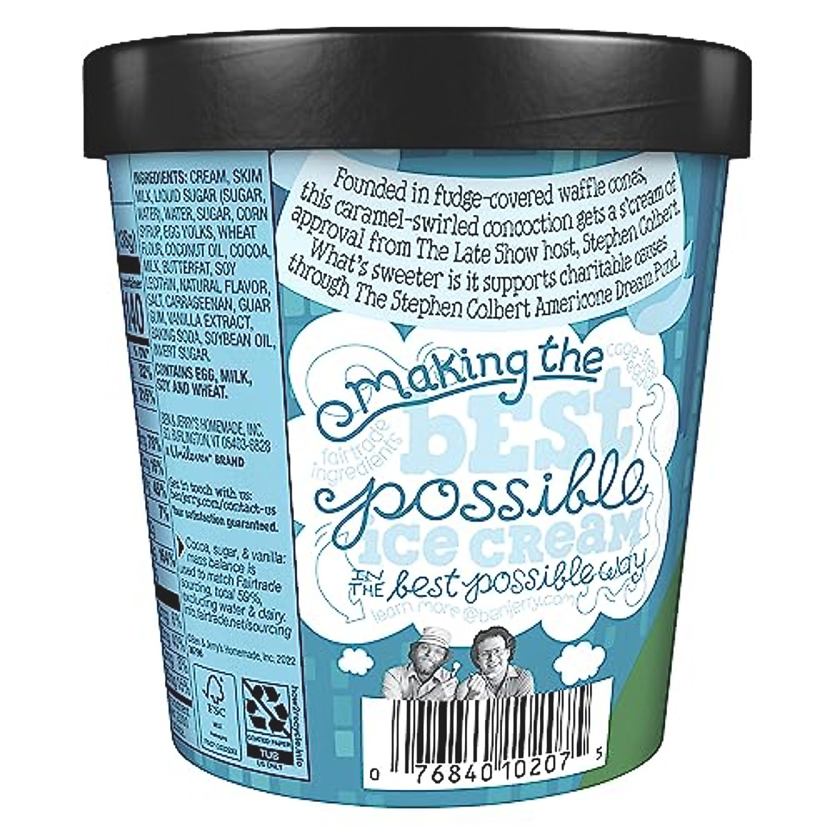 Ben & Jerry's Americone Dream Vanilla Ice Cream Pint Non-GMO 16 oz