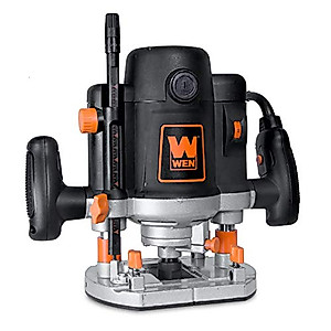 WEN RT6033 15-Amp Variable Speed Plunge Woodworking Router Kit with Carrying Case & Edge Guide