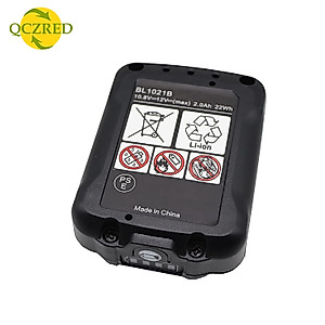 QCZRED 12V 2000mAh BL1021B Li-ion Battery with DC10WD Charger Replace for BL1016 BL1015 BL1020B Replace for Makita Tool DF031D DF0331D TD110D JR103D JR105D HSS01D MP100DZ HP332D DC10SB