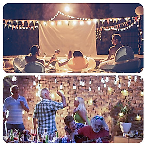 Visther LED 5000K Outdoor String Light Bulbs, Waterproof S14 Replacement Bulb, E26 Base, 1W 120V, Daylight, 24-Pack