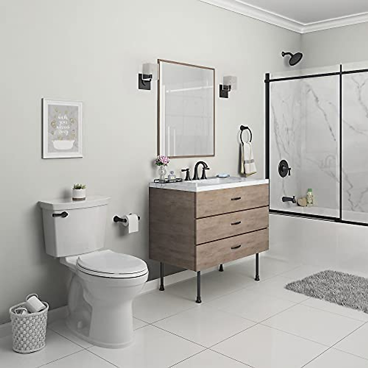 American Standard Rumson Single-Handle 1-Spray Tub and Shower Faucet with 1.8 GPM in Matte Black (Valve Included)